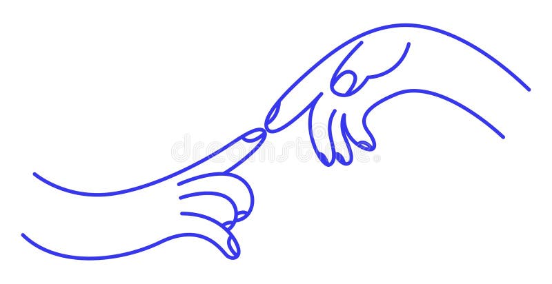 Touch of Fingers. Hand Gesture Doodle Icon Stock Vector - Illustration ...