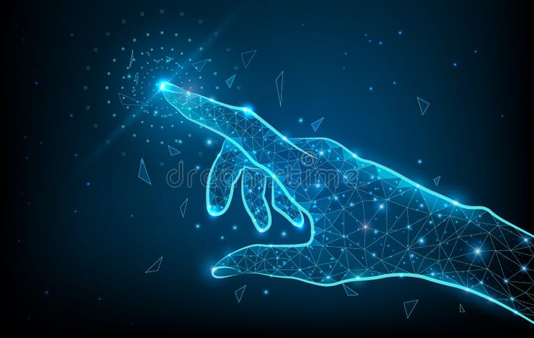 Future Low Poly Hand Wireframe Stock Illustrations – 697 Future Low ...