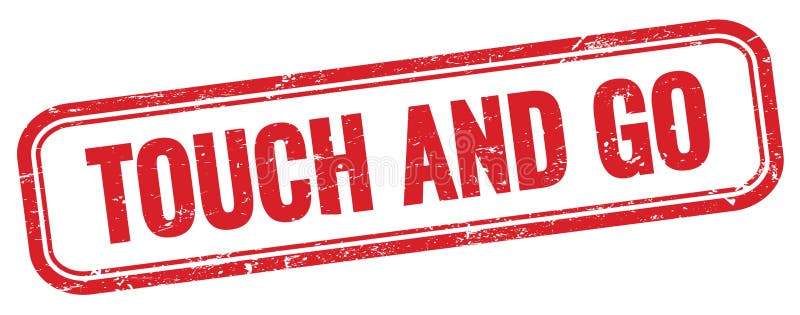 TOUCH and GO Text on Red Grungy Vintage Stamp Stock Illustration ...