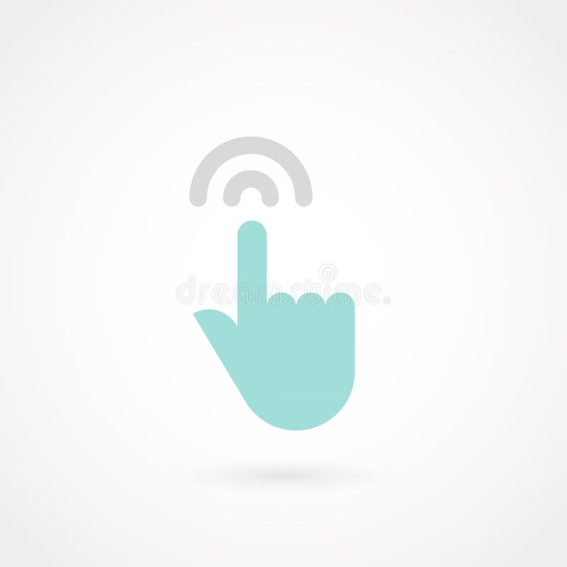 Touch Hand Icon. Vector Illustration, Flat Design Stock Vector ...