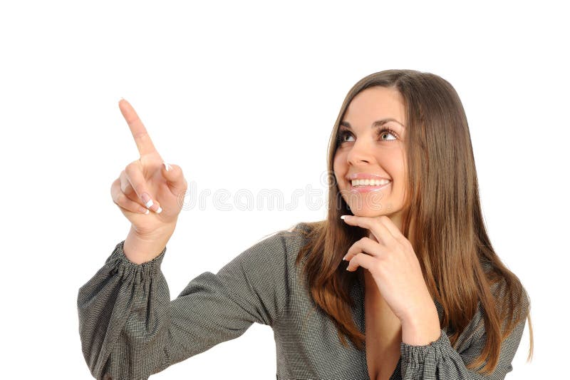 Touch Here stock photo. Image of bright, life, female - 12888900