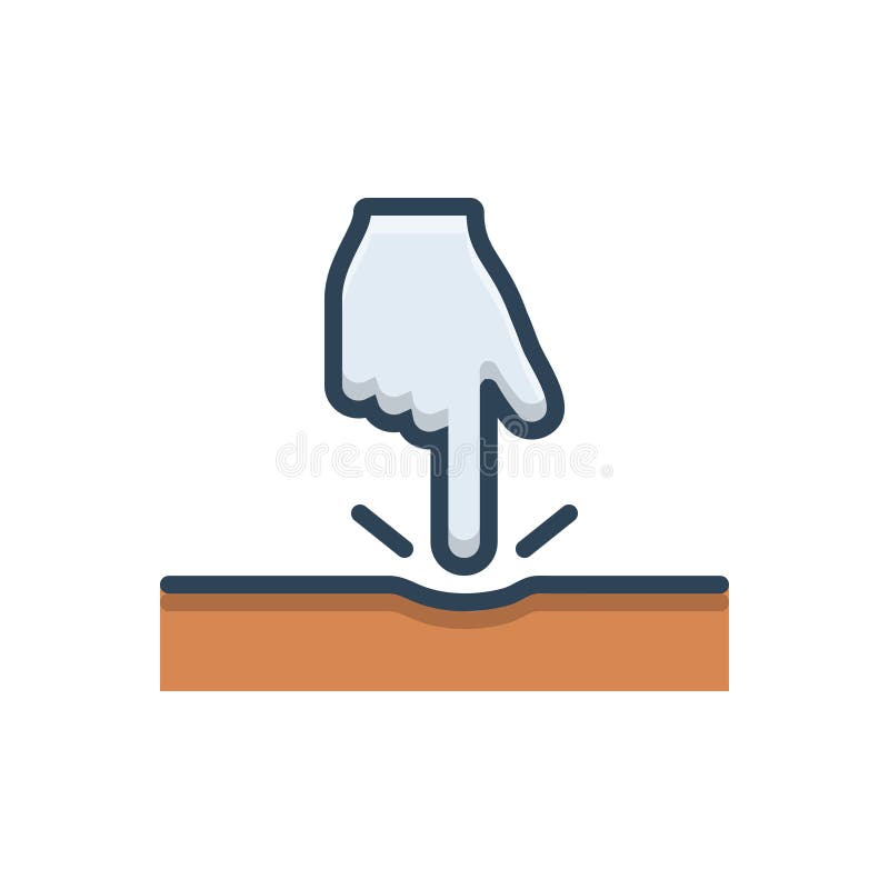 Color Illustration Icon for Touch, Real and Reality Stock Illustration ...