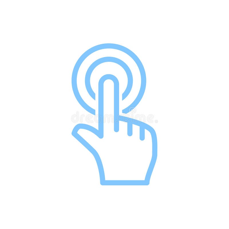 Touch Icon Hand Flat Design Vector Stock Vector - Illustration of ...