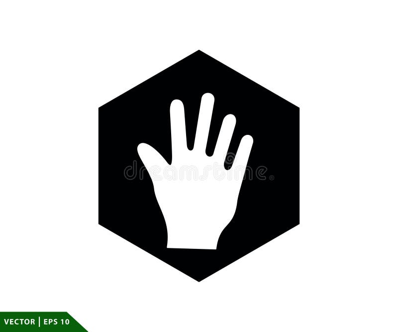 Touch Icon Vector Logo Template Stock Vector - Illustration of hold ...