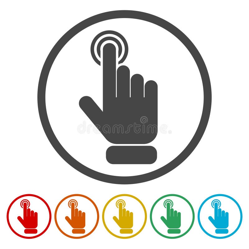 Touch Icons Set - Illustration Stock Vector - Illustration of black ...