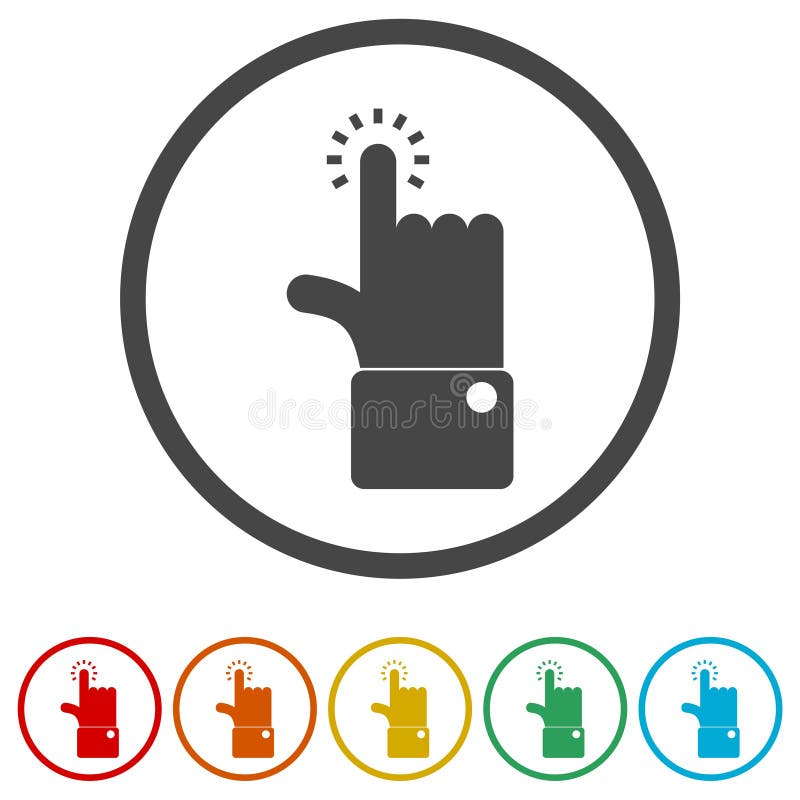 Touch Icons Set - Illustration Stock Vector - Illustration of ...