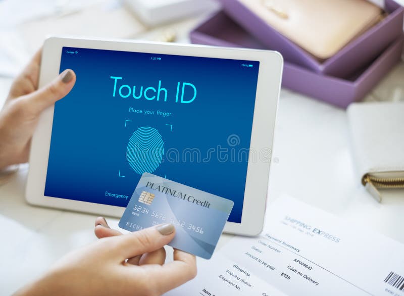 Touch ID Access Cyber Digital Security Graphic Concept Stock Photo ...