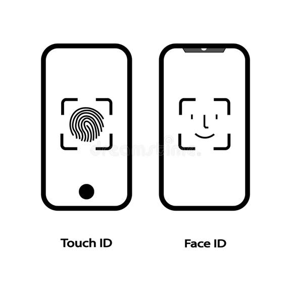 Touch Id and Face Id Icon. Vector Illustration Eps 10 Stock ...
