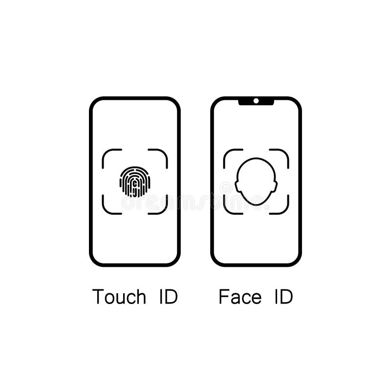 Touch Id Face Id Icon Stock Illustrations – 765 Touch Id Face Id Icon ...