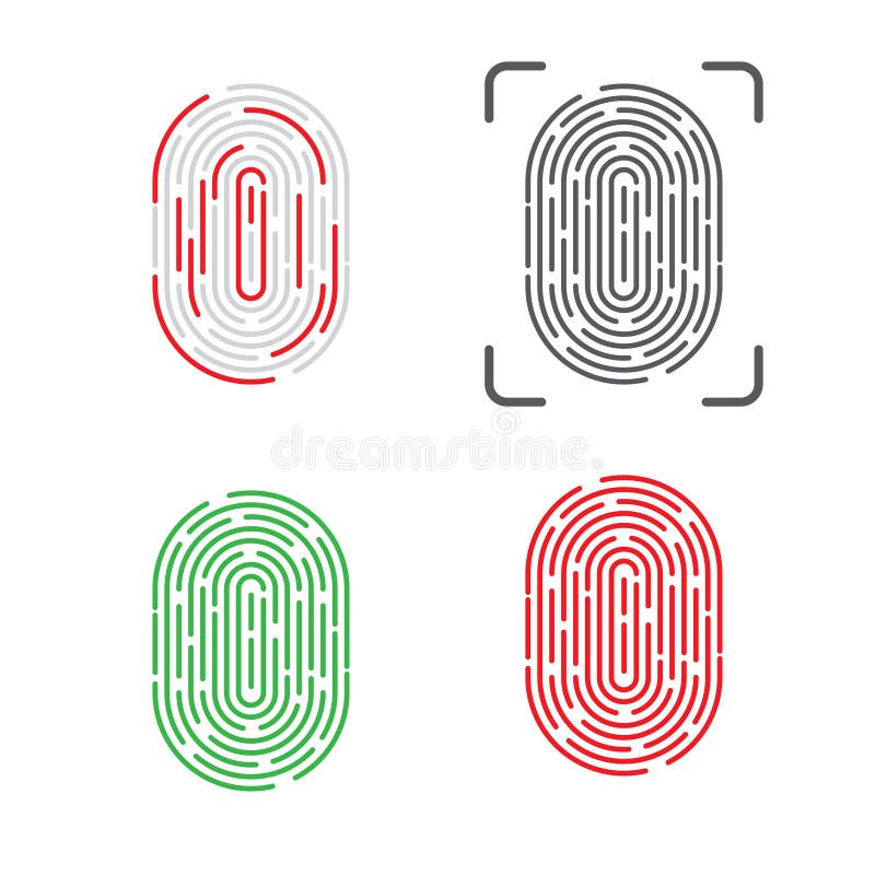 Touch Id. Fingerprint Recognition. Vector Illustration Stock Vector ...