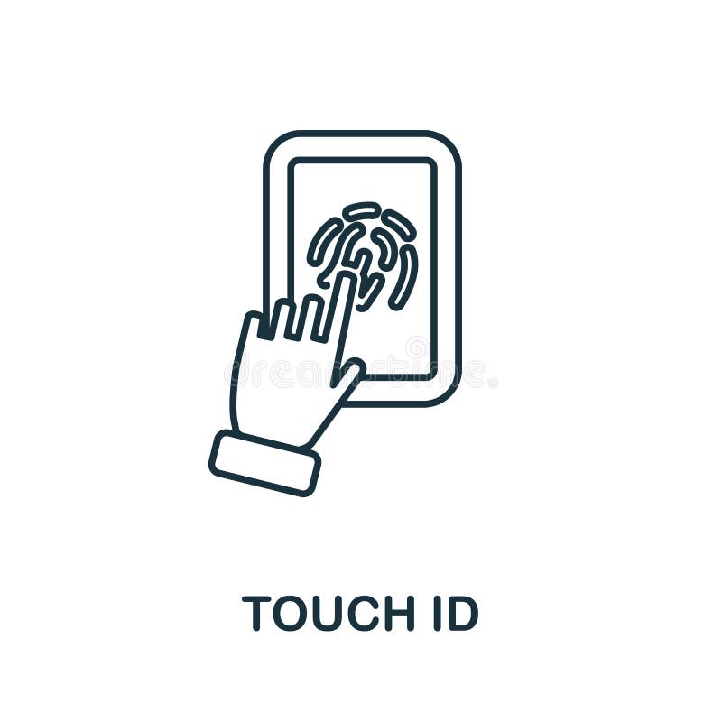 Touch Id Icon. Line Element from Technology Collection. Linear Touch Id ...