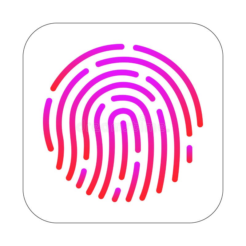 Touch ID Symbol Sign, Vector Illustration, Isolate on White Background ...