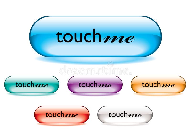 Touch me button stock vector. Illustration of graphic - 10745343