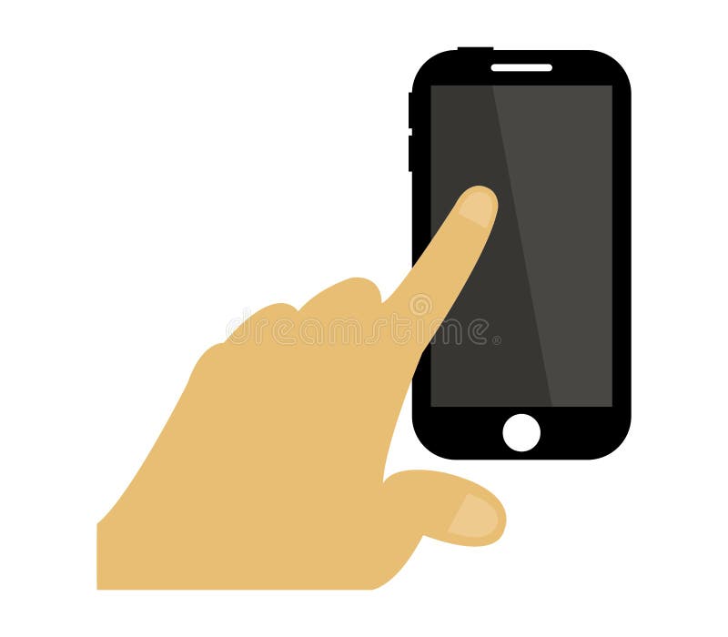 Phone Icon Illustrated in Vector on White Background Stock Illustration ...