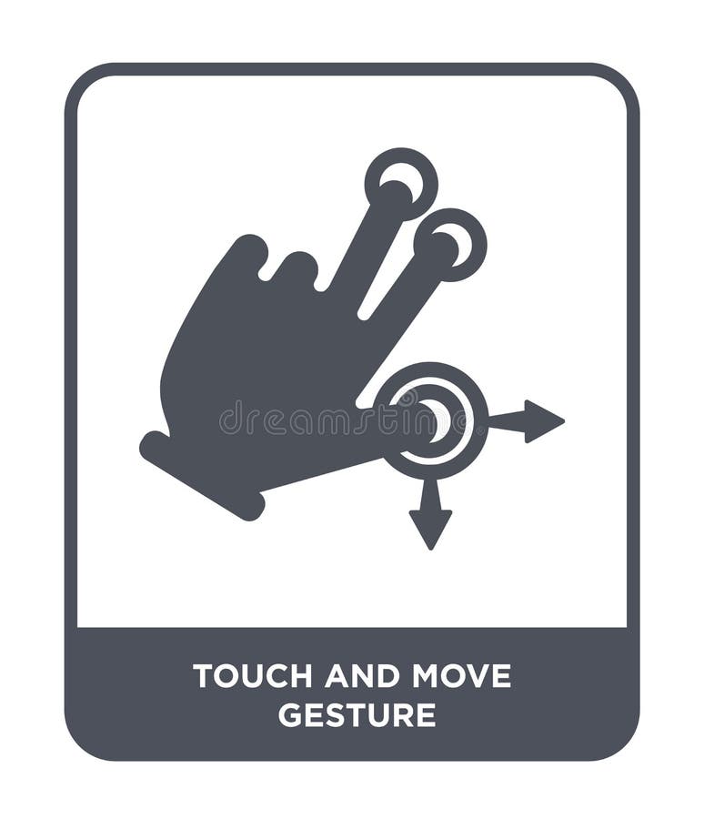 Touch and Move Gesture Linear Icon. Modern Outline Touch and Mov Stock ...