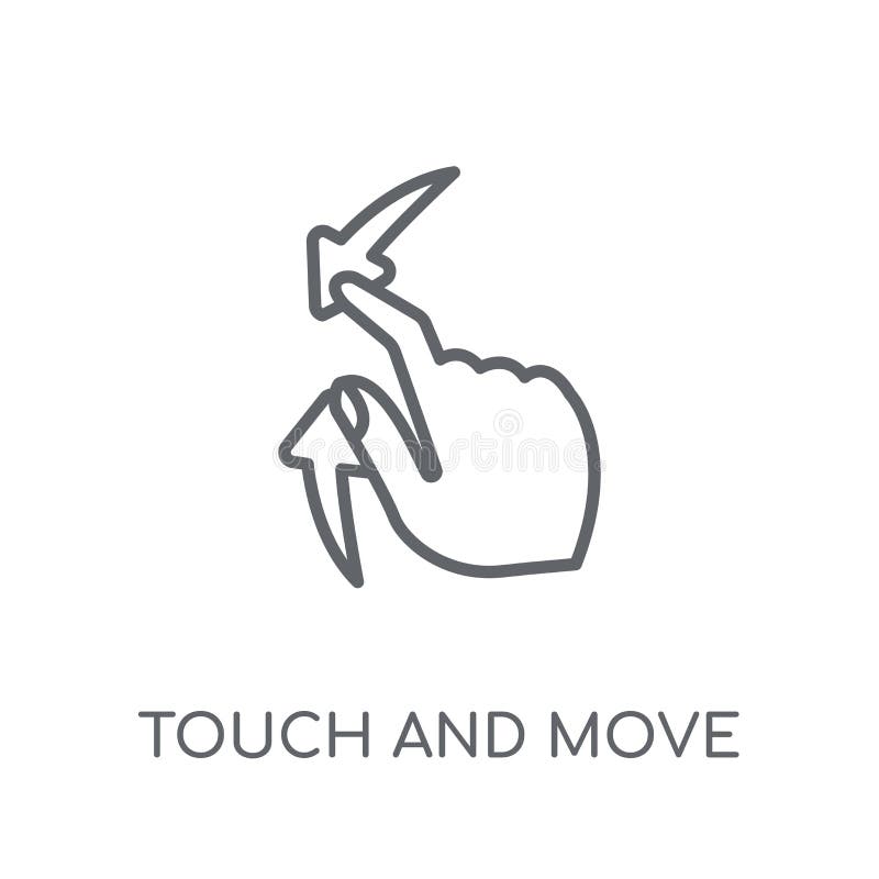 Touch and Move Gesture Linear Icon. Modern Outline Touch and Mov Stock ...