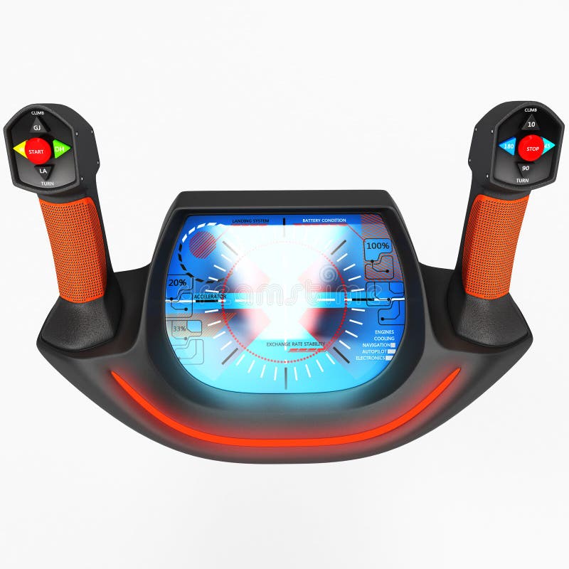 Touch Multi-purpose Joystick for Control. Stock Illustration ...