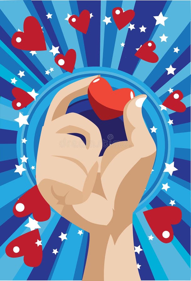 Touch My Heart stock illustration. Illustration of liaison - 16027234