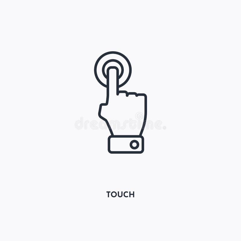 No Touch Outline Vector Icon. Thin Line Black No Touch Icon, Flat ...