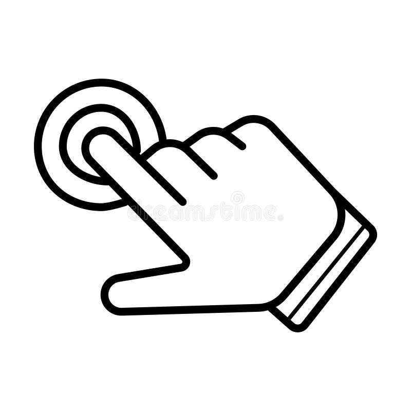 No Touch Outline Vector Icon. Thin Line Black No Touch Icon, Flat ...