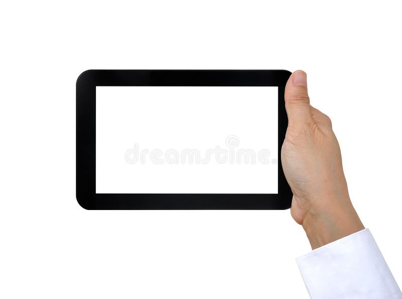 Hand and Touch-pad Isolated Stock Image - Image of analyzing, mobile ...