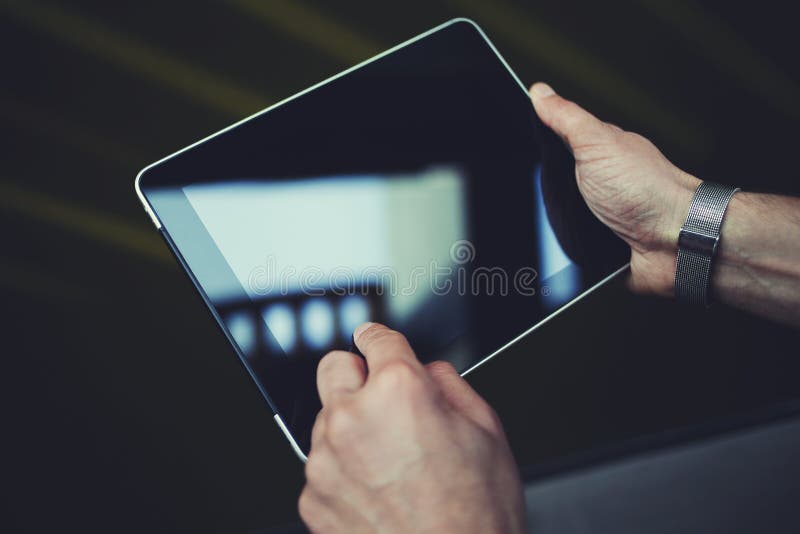 Touch Pad with Empty Display and Space for Publicity Information or ...