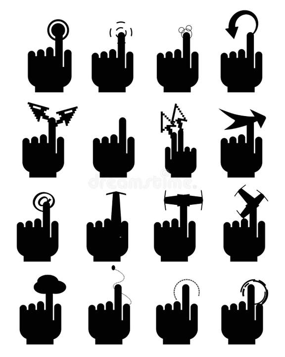 Touch pad gestures stock vector. Illustration of illustrations - 35366558