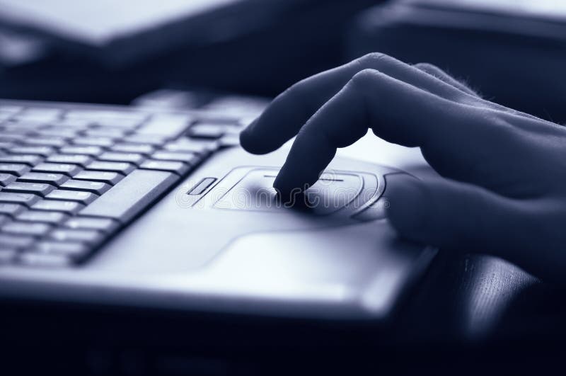 Finger on keyboard stock image. Image of closeup, hand - 3261983