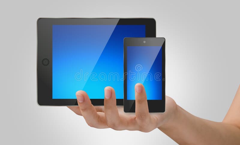 Touch pad and phone. stock photo. Image of isolated, modern - 23725450