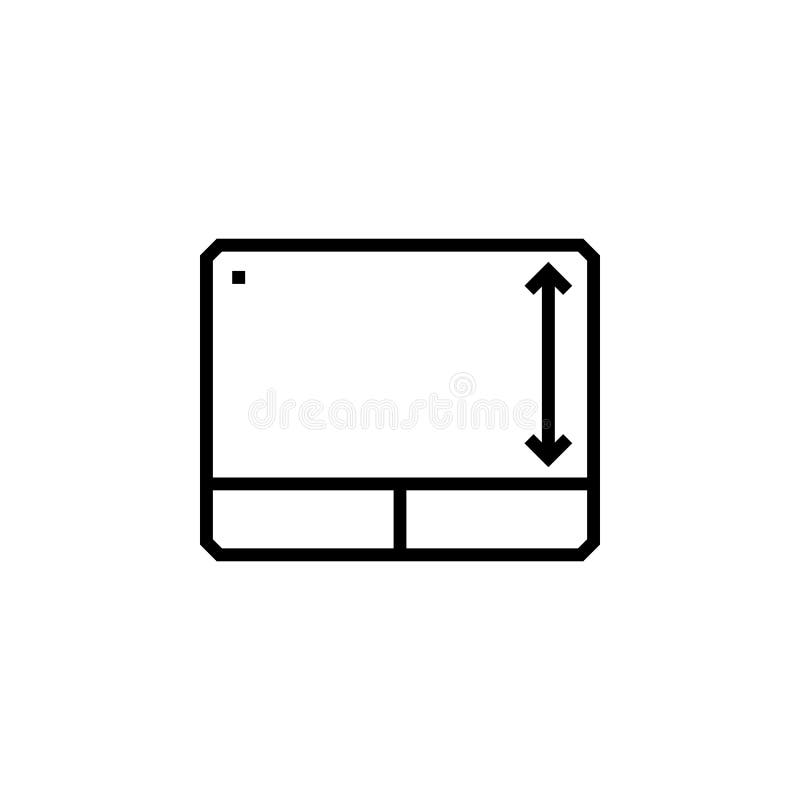 Touch Pad Vector Icon. Computer Component Icon Outline Style. Perfect ...