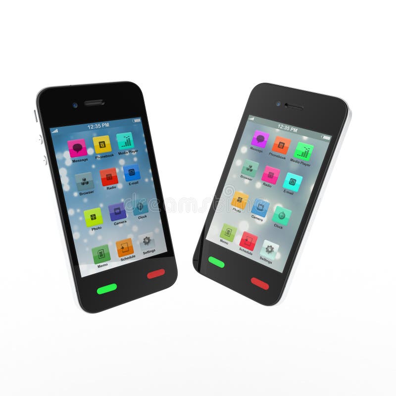 Touch Phone stock illustration. Illustration of data - 18613921