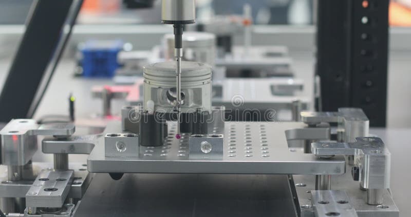 Touch probe piston stock video. Video of line, parts - 184215529