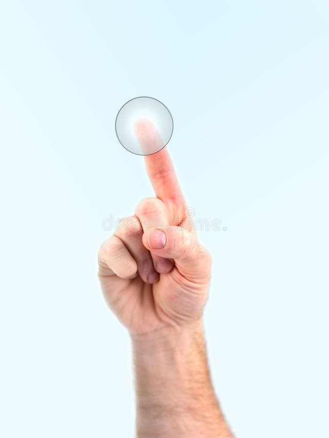 Touch Screen stock image. Image of human, pointing, sign - 18197025