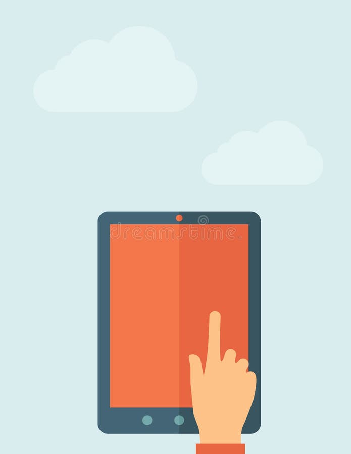 Touch Screen Tablet with Science Technology Icon Stock Vector ...