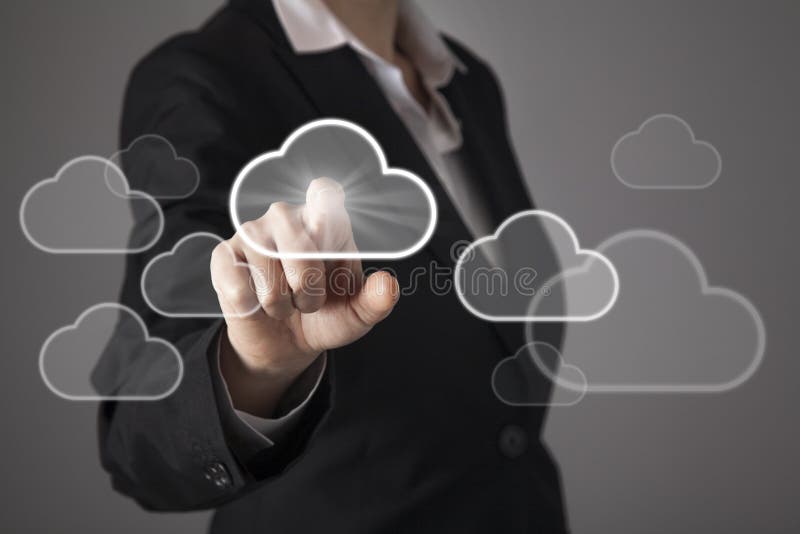 Touch Screen stock image. Image of finger, internet, businesswoman ...