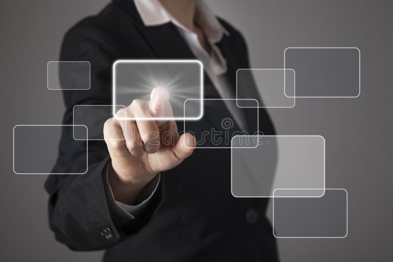 Touch Screen stock photo. Image of computer, female, networking - 43392036