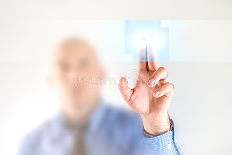 Touch screen button stock image. Image of click, finger - 32815149