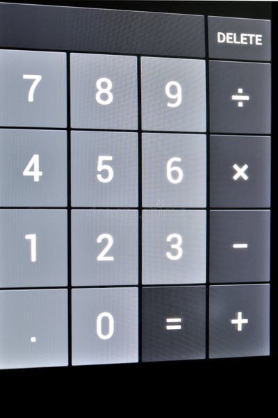 Touch screen calculator stock image. Image of secure - 24700613