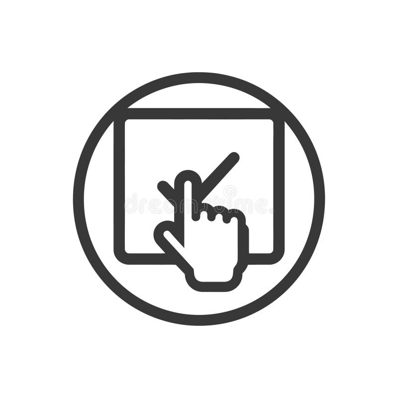 Hand Gestures on Screen, Confirming Action on Digital Device Stock ...