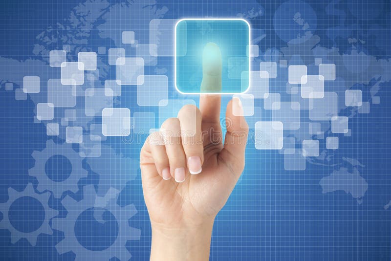 Touch screen concept stock photo. Image of closeup, communication ...