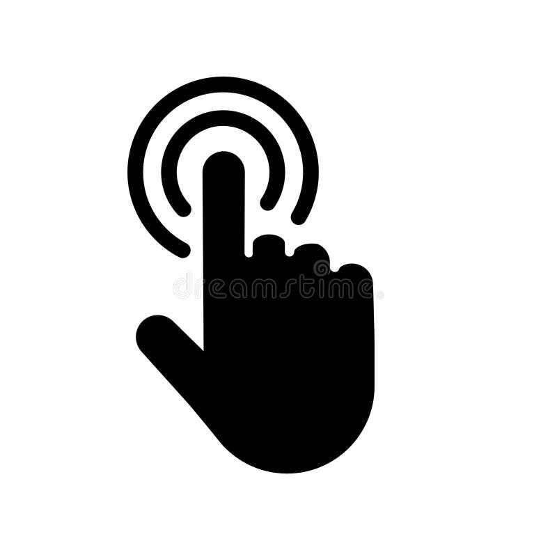 Touch Screen Finger Hand Press Push Icon Vector Stock Illustration ... Touch Screen Finger Hand Press Push Icon Vector Stock Illustration ...