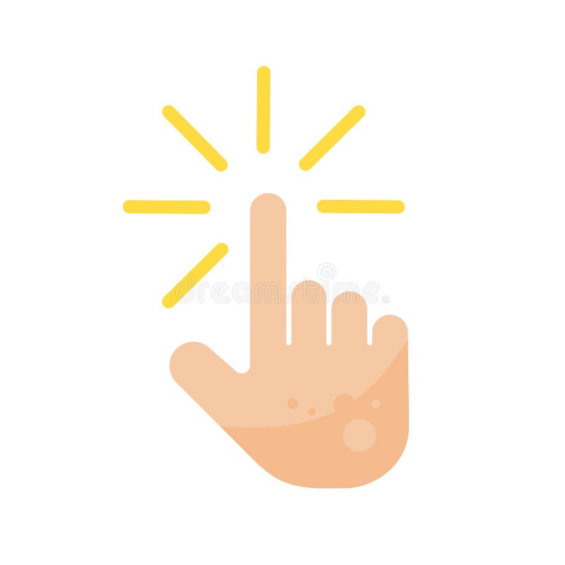 Touch Screen Finger Hand Press Push Icon Vector Stock Vector ...