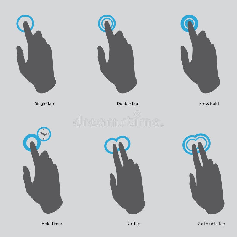 Hand Gesture for Touchscreen Stock Vector - Illustration of ...