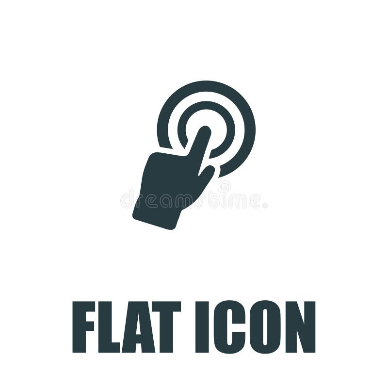 Touch Screen Hand Gesture Icon,double Click with One Finger Pictogram ...