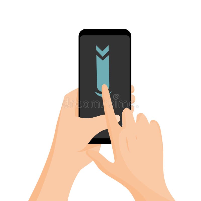 Touch Screen Hand Gestures. Flat Colored Icon with Movement of Finger ...