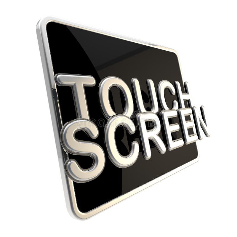 Touch Screen Icon As a Glossy Pad Stock Illustration - Illustration of ...