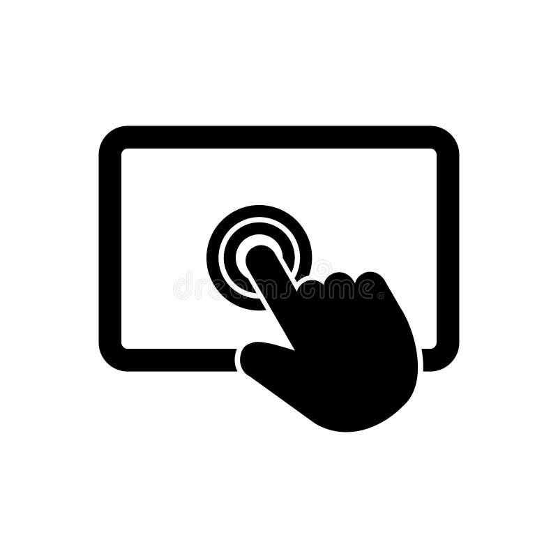 Touch Screen Icon Flat Vector Template Design Trendy Stock Vector ...