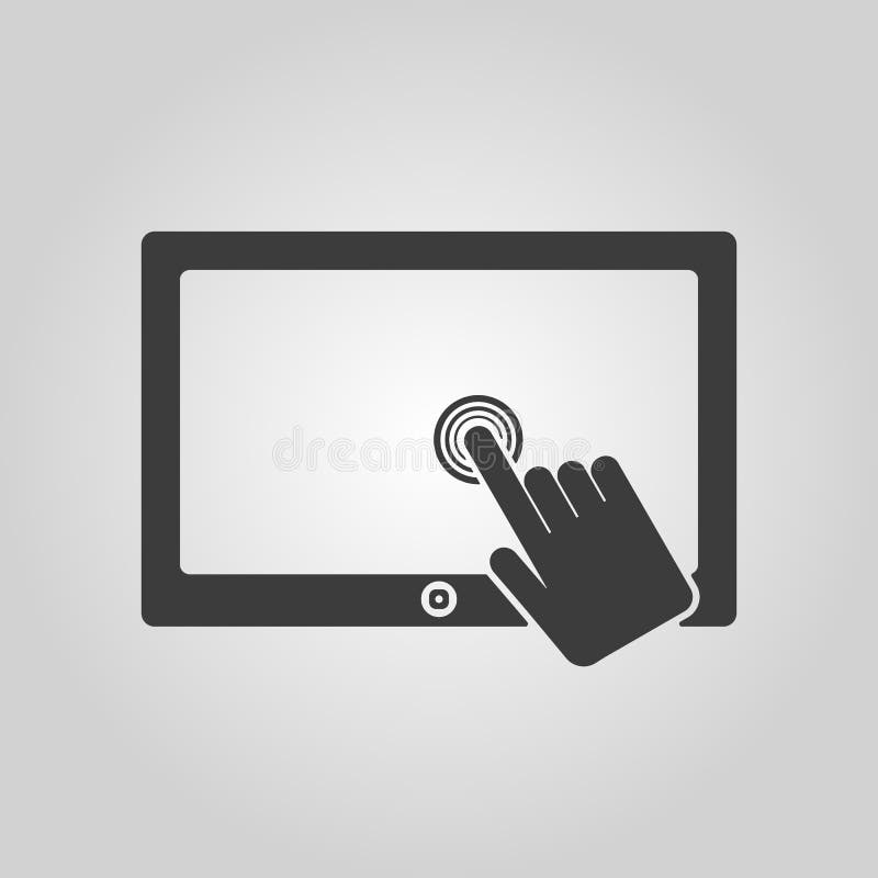 The Touch Screen Icon. Tablet Symbol Stock Vector - Illustration of ...