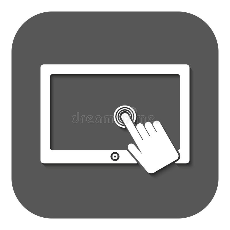 The Touch Screen Icon. Tablet Symbol Stock Vector - Illustration of ...