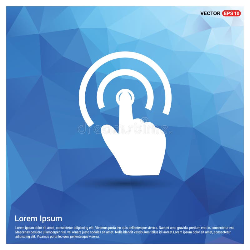 Touch Screen Icon - Red WaterColor Circle Splash Stock Vector ...